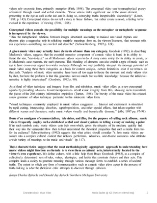 Characteristics of music video | DOC