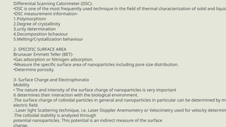 Characteristics of nano particles presentation | PPTX