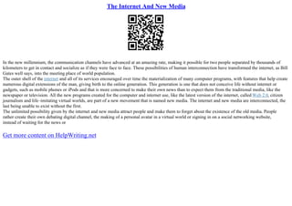 Characteristics Of New Media | PDF