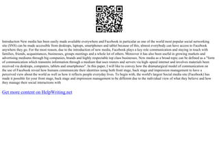 Characteristics Of New Media | PDF