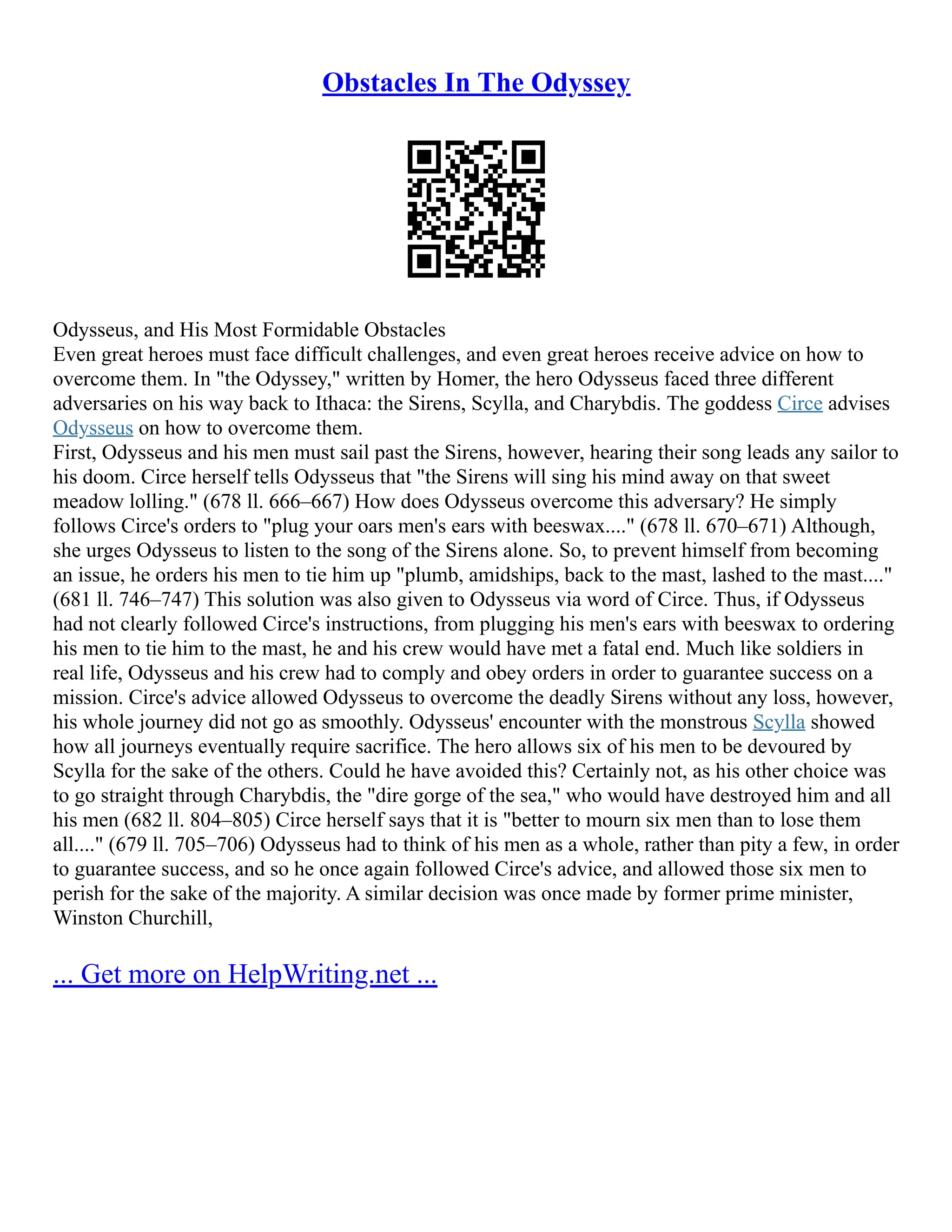 Characteristics Of Odysseus A Hero | PDF