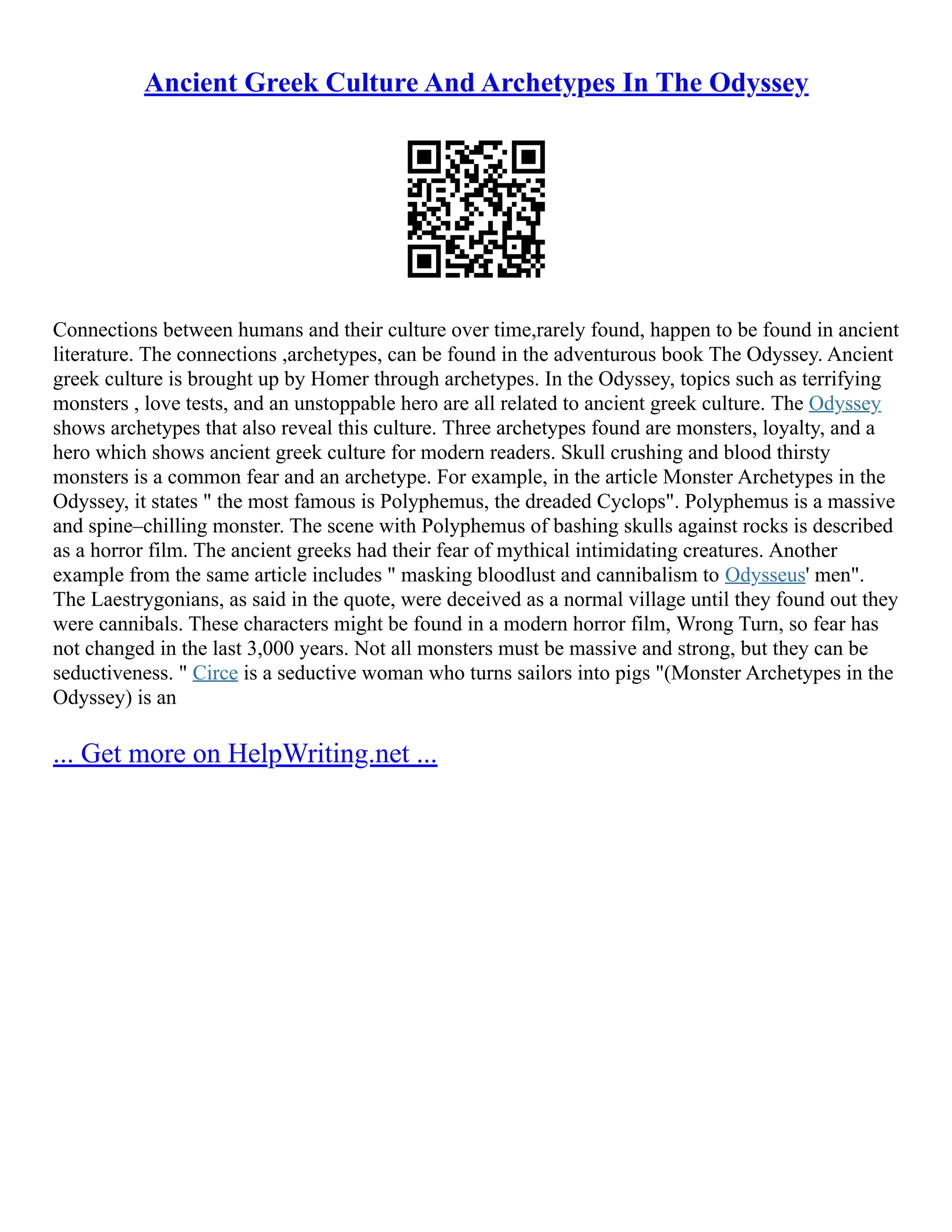 Characteristics Of Odysseus A Hero | PDF