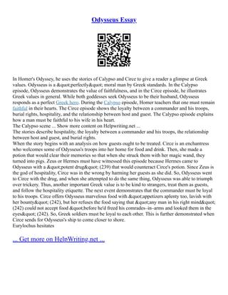 Characteristics Of Odysseus A Hero | PDF