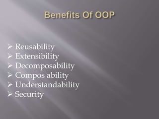 Characteristics of OOPS | PPTX