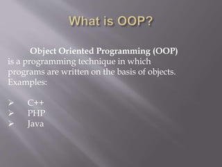 Characteristics of OOPS | PPT