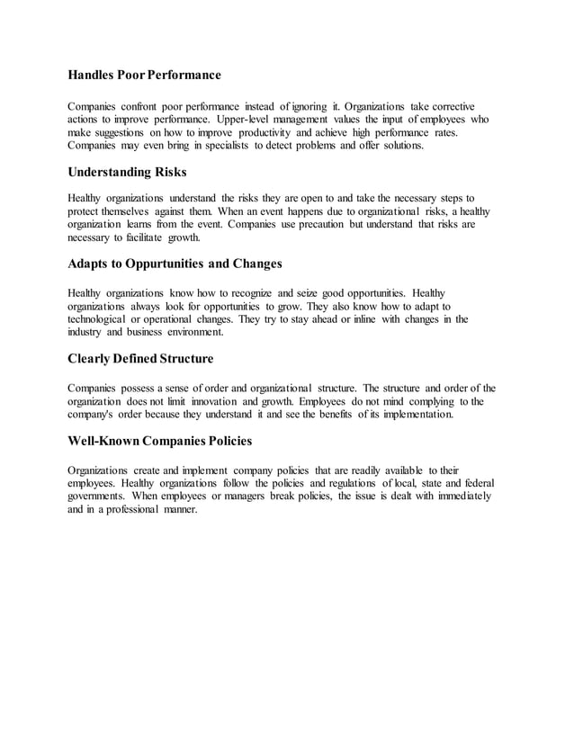 Characteristics of organization | DOCX