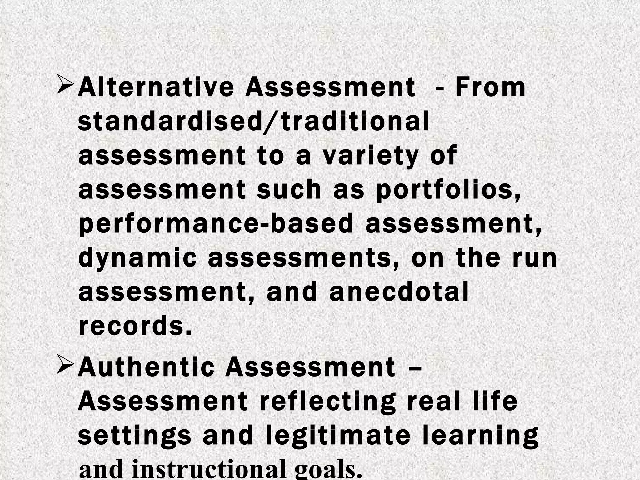 Characteristics of outcomes based assessment | PPT