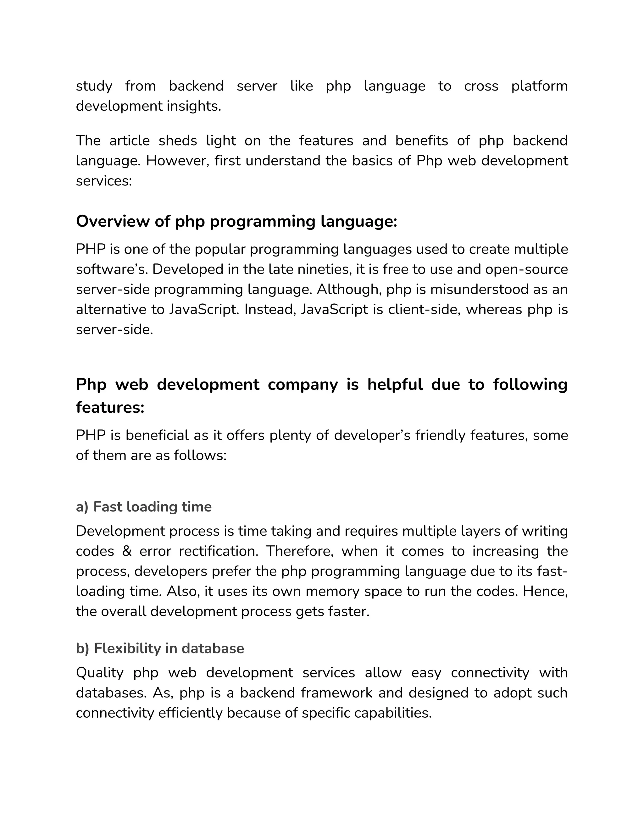 Characteristics of PHP web development services to boost productivity ...