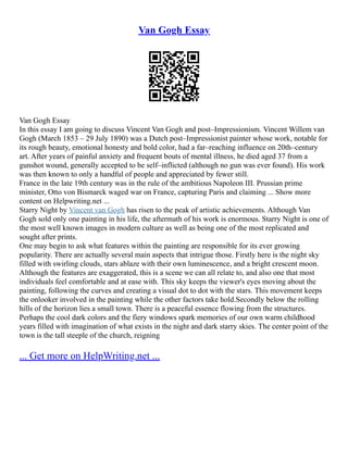 Characteristics Of Post Impressionism | PDF