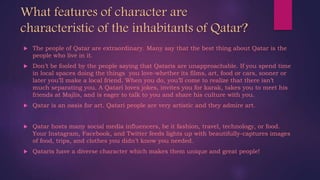 Characteristics of qatari people | PPTX