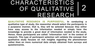 CHARACTERISTICS OF QUALITATIVE RESEARCH.pptx