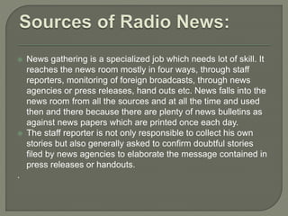 Characteristics of radio news show | PPSX