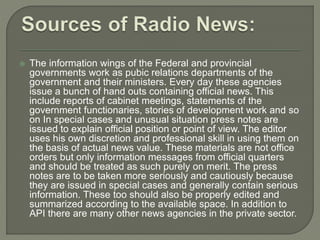 Characteristics of radio news show | PPSX