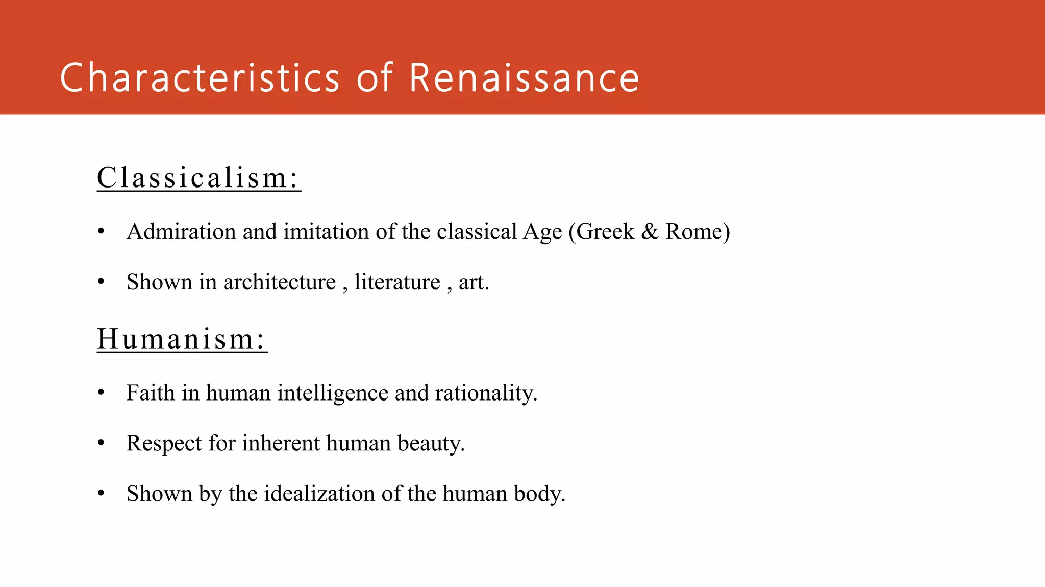 Characteristics of renaissance by shoaib | PPTX