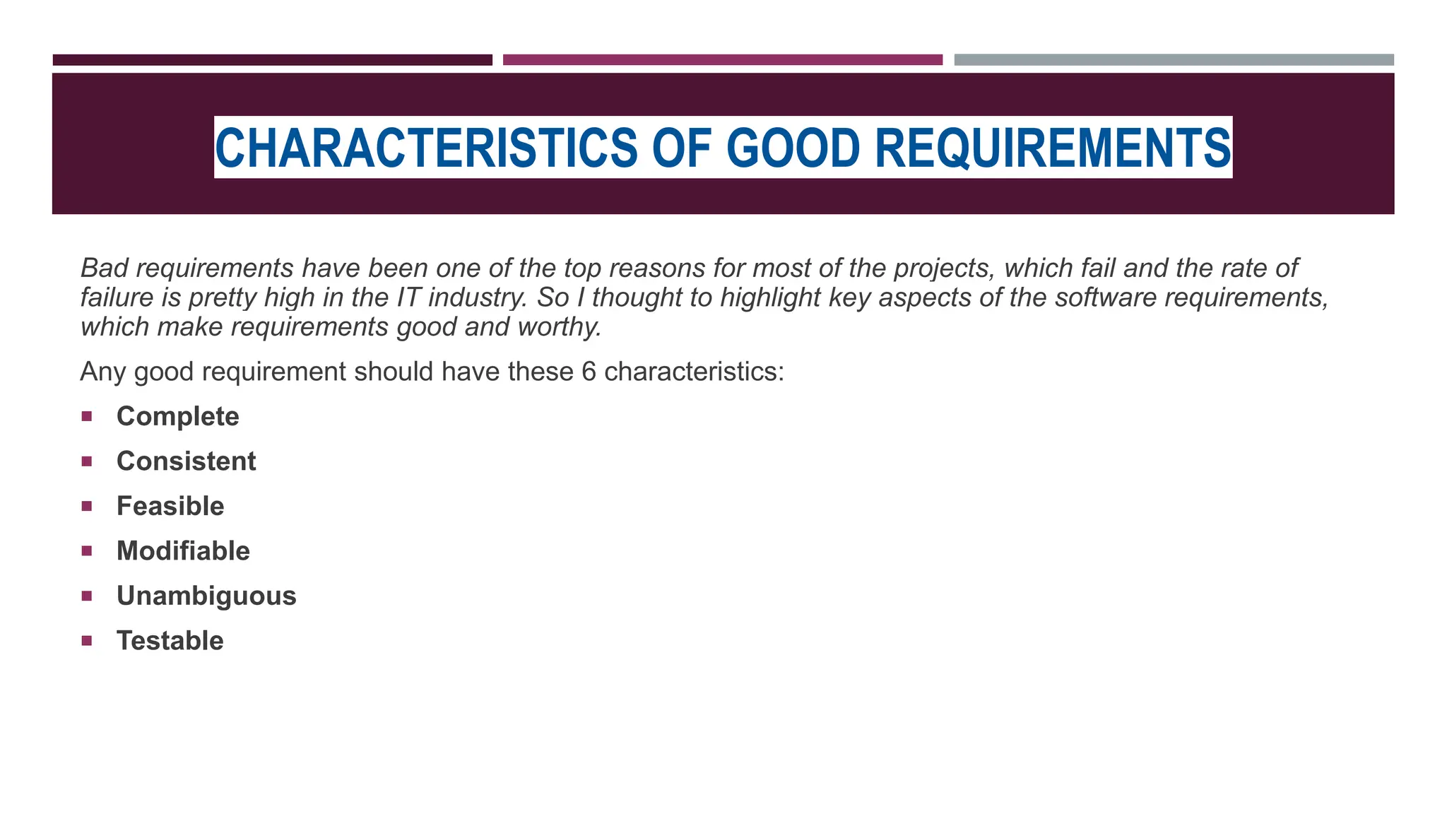 Characteristics of Requirements - Software Requirement Engineering.pptx