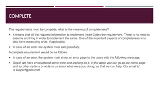 Characteristics of Requirements - Software Requirement Engineering.pptx