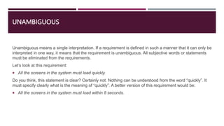 Characteristics of Requirements - Software Requirement Engineering.pptx