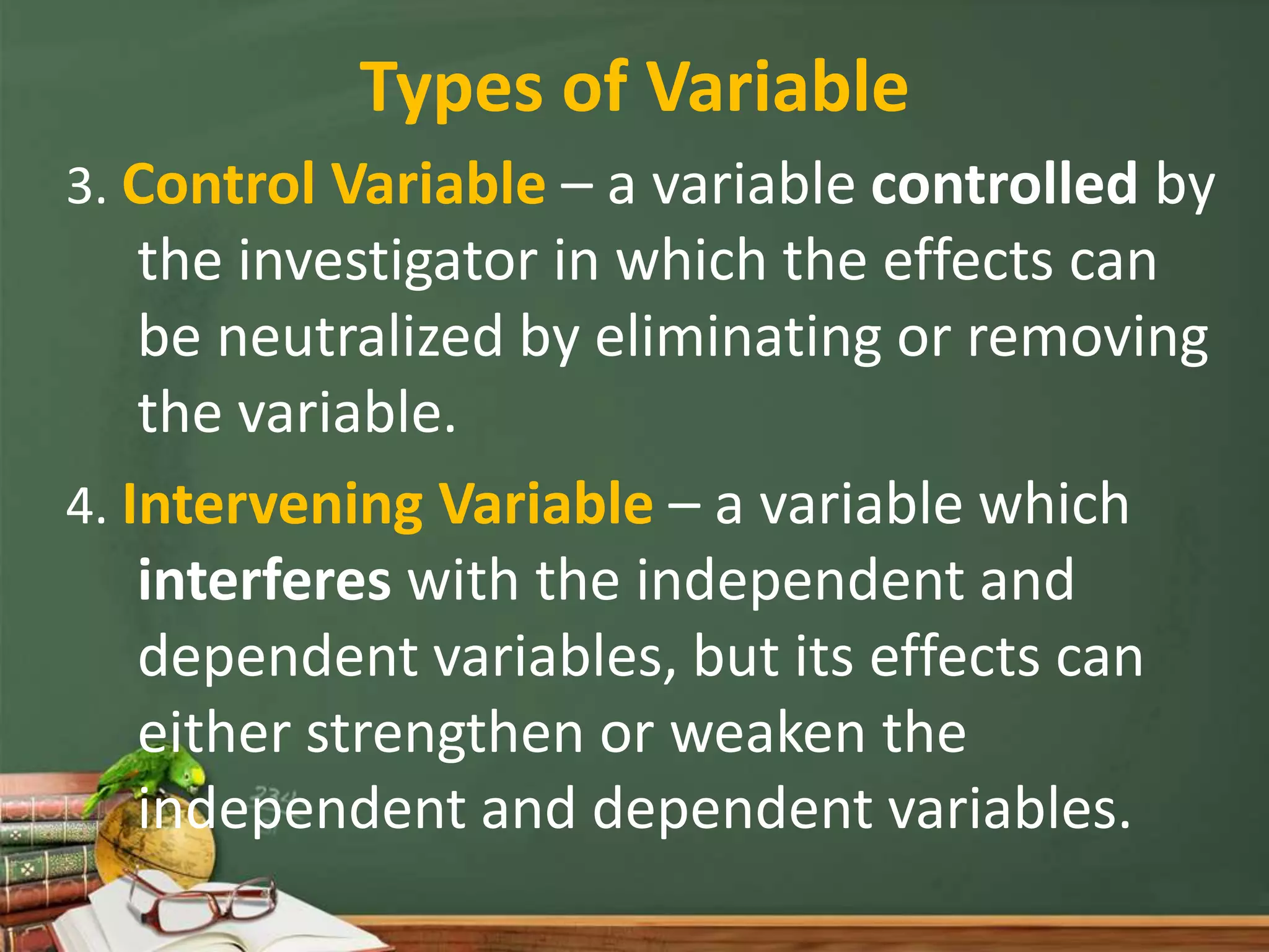 Characteristics ofresearch