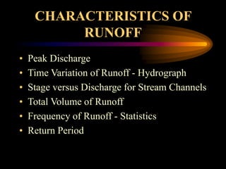 CHARACTERISTICS OF RUNOFF.ppt