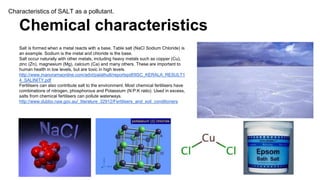 Characteristics of salt as a pollutant | PPT