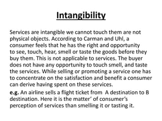 Characteristics of services | PPTX