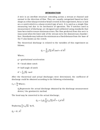 Characteristics of sharp weirs and the hydraulic jump | DOCX