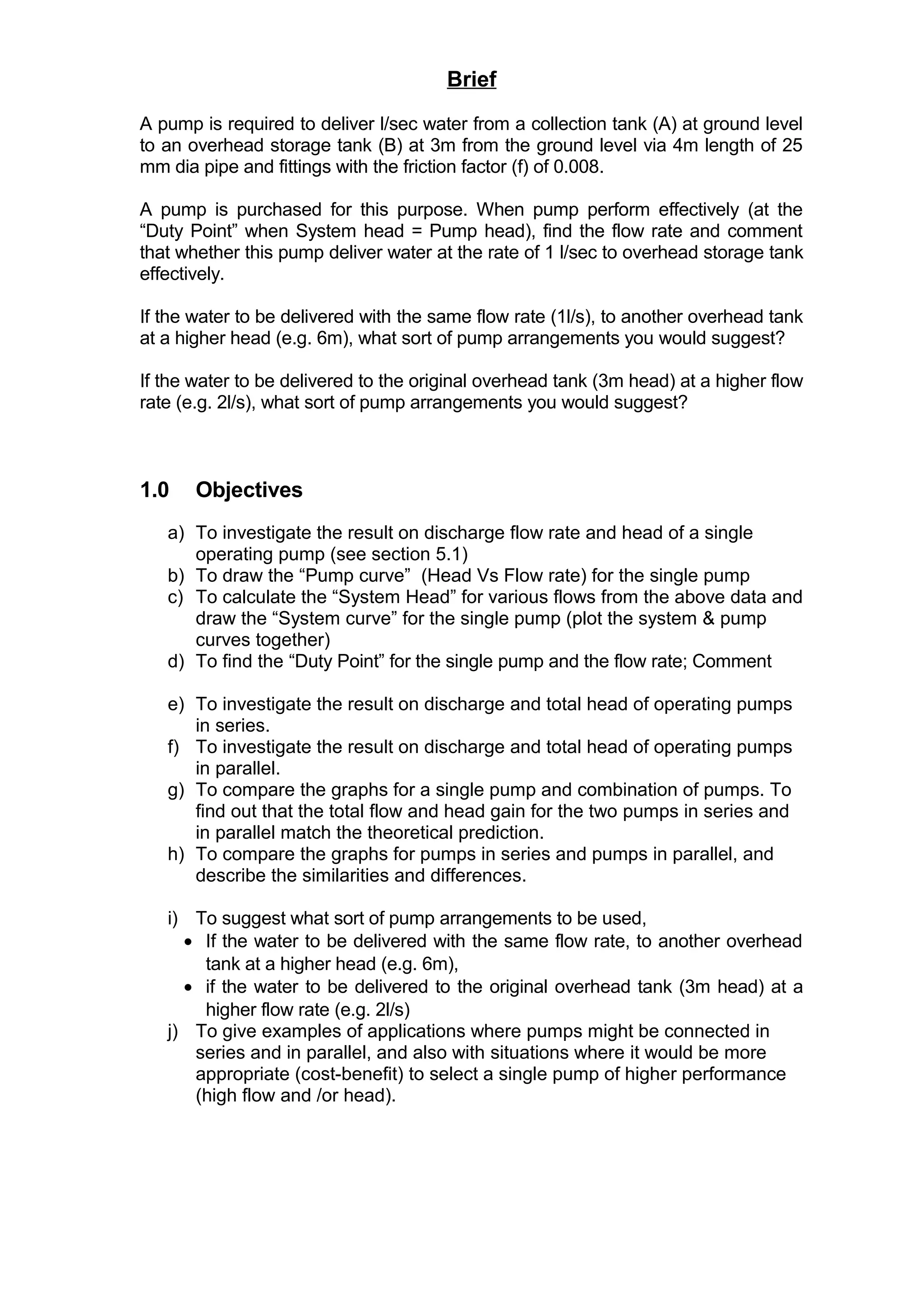 Characteristics of single pump and pumps in series and parallel use of ...