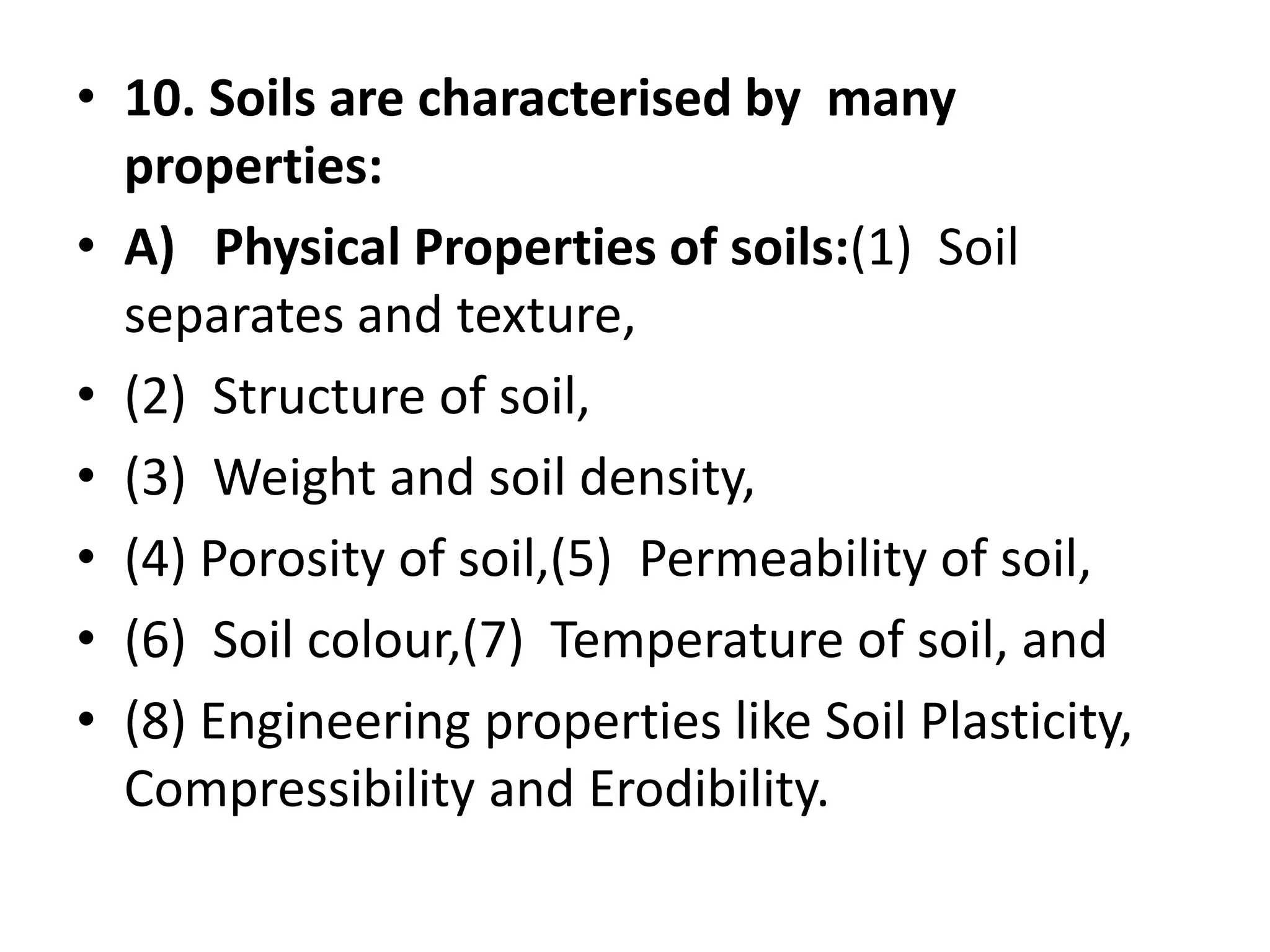 Characteristics of soils | PDF