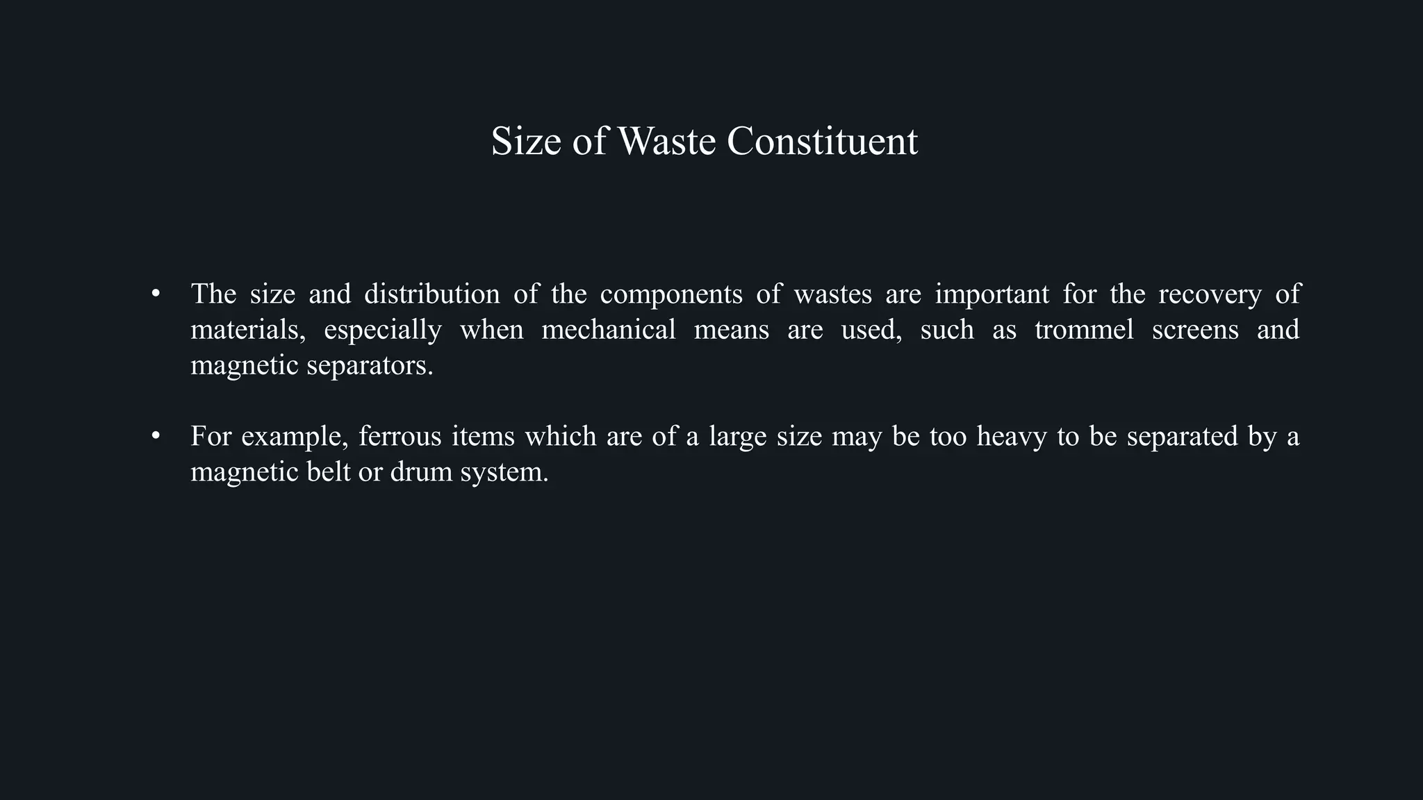 Characteristics of solid waste | PPTX