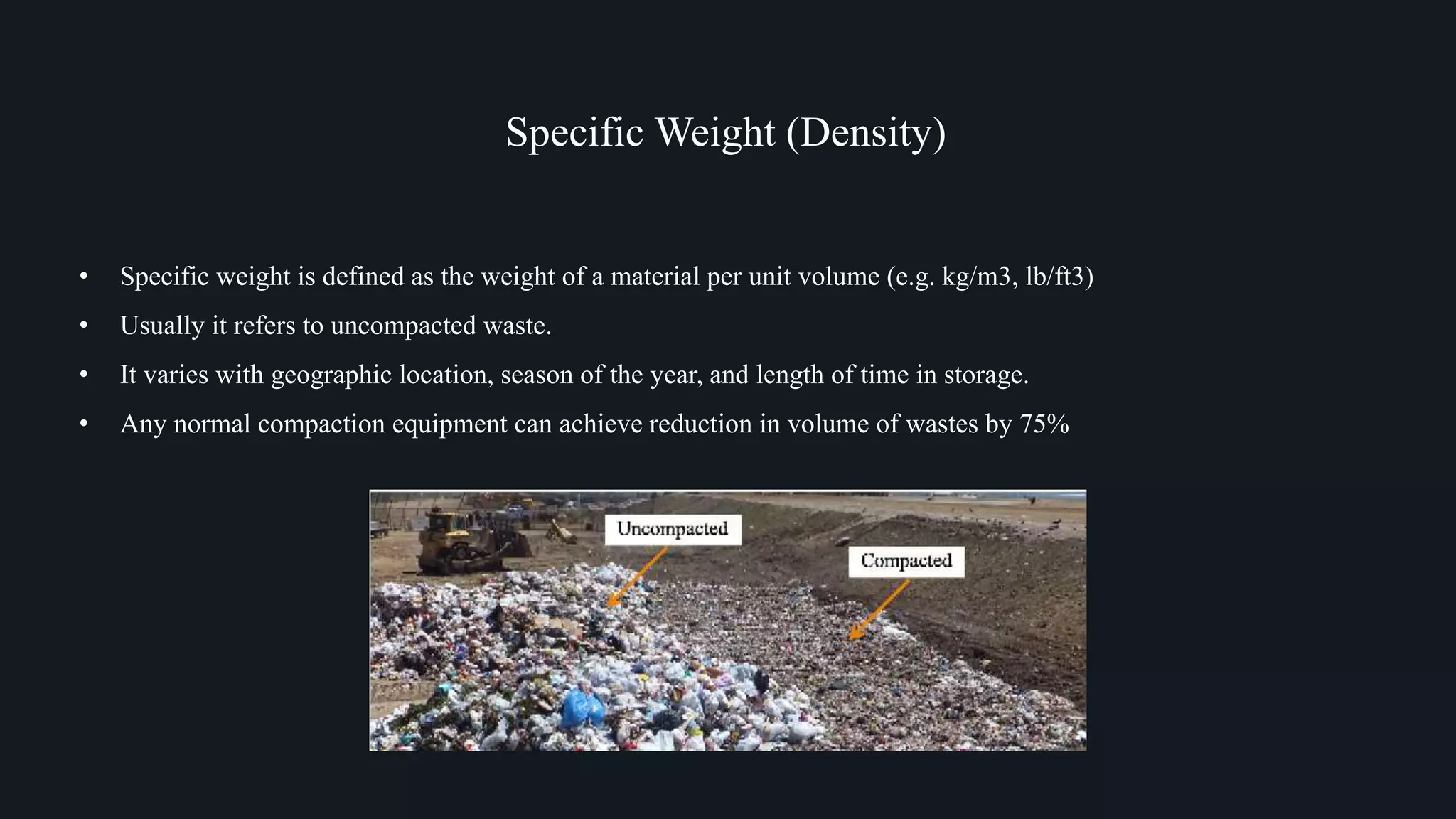 Characteristics of solid waste | PPTX