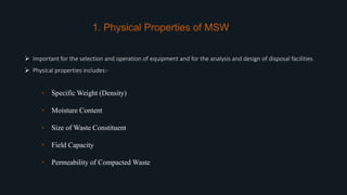 Characteristics of solid waste | PPTX