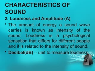 Characteristics of Sound: Different sound.pptx