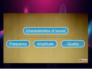 characteristics of sound wave: Frequency, amplitude, velocity ...