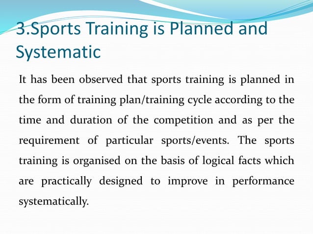 Characteristics of sports training | PPTX