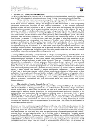 Characteristics of squatter houses in burayu town adjoining | PDF