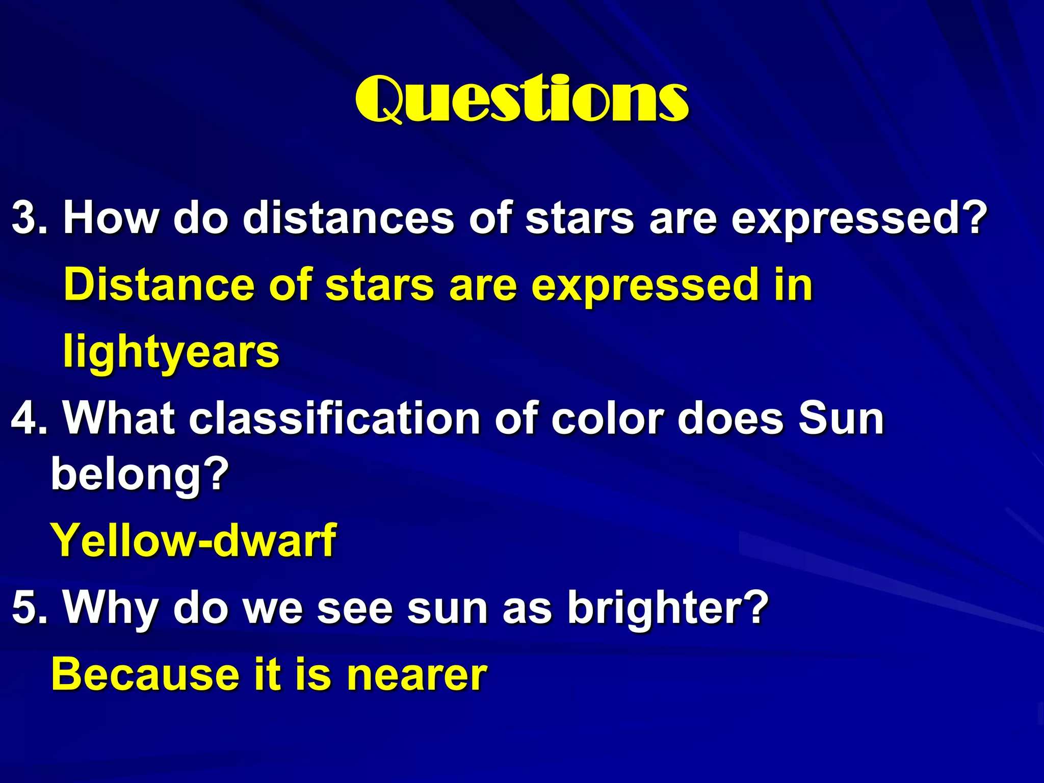 Characteristics of Stars | PPTX | Space and Astronomy | Science