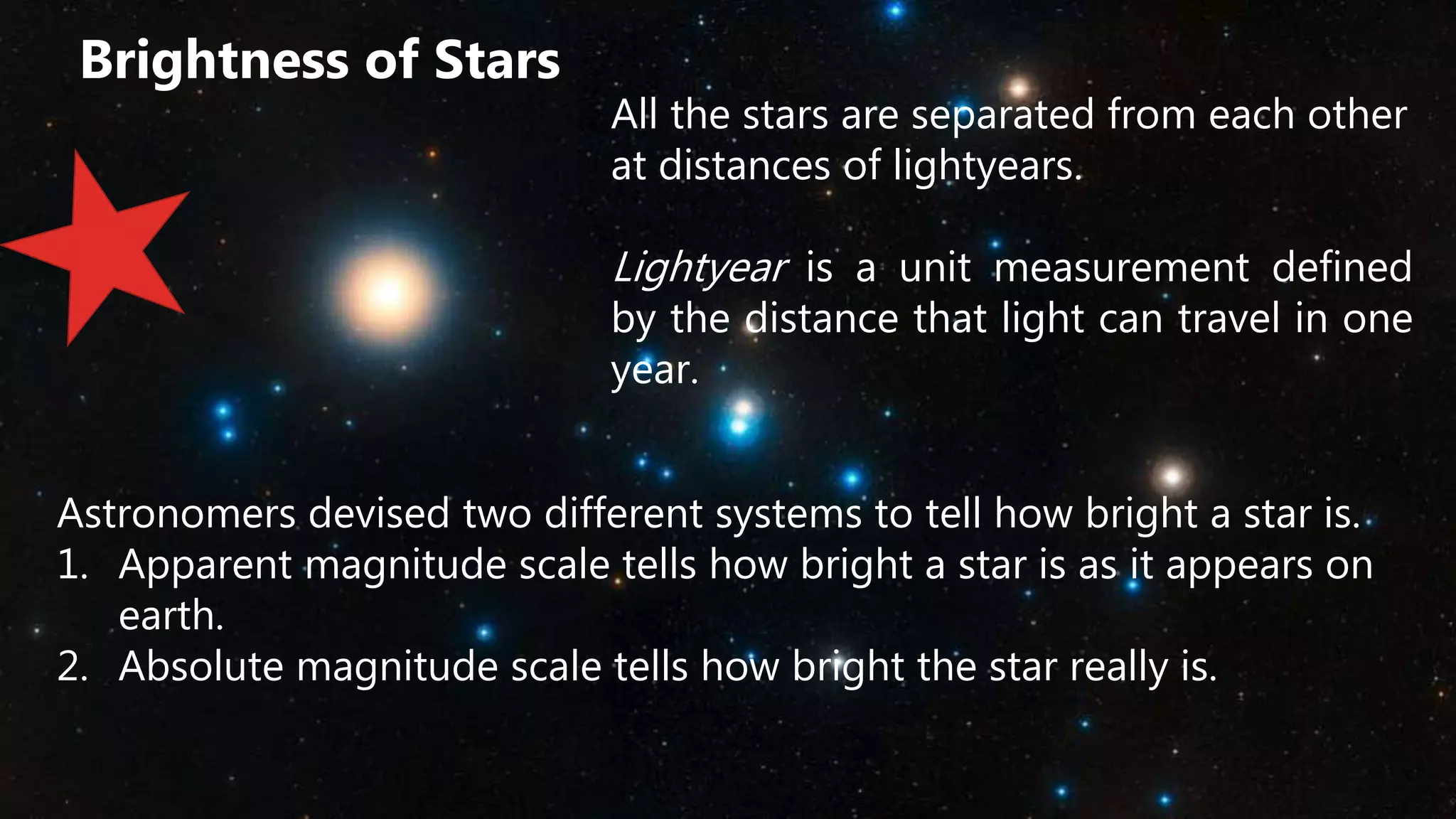 Characteristics of stars | PPTX | Space and Astronomy | Science