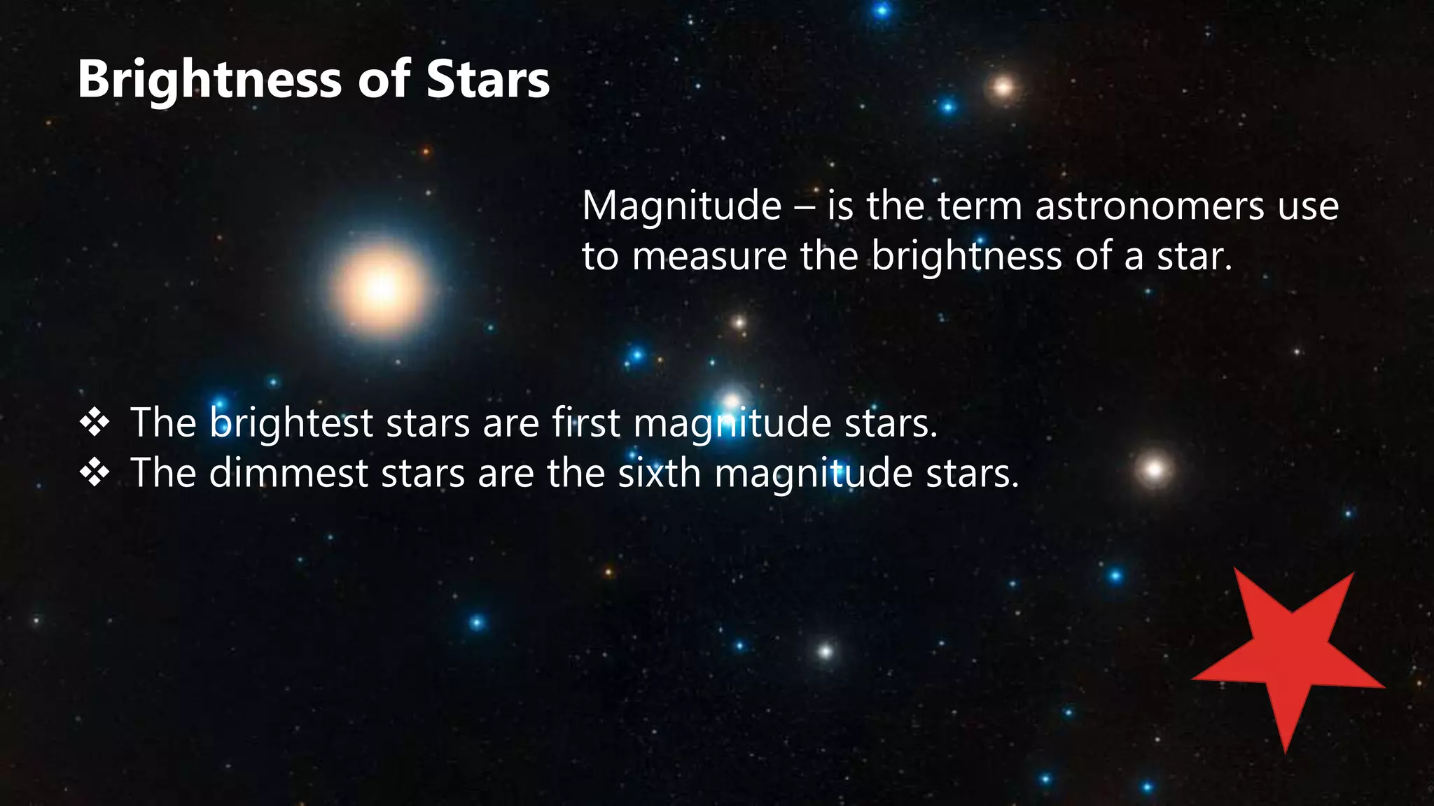 Characteristics of stars | PPTX | Space and Astronomy | Science