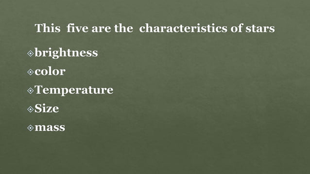 CHARACTERISTICS OF STARS, grade 9 3rd quarter.pptx | Space and ...