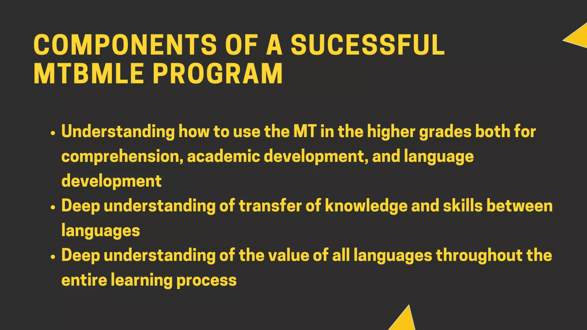 CHARACTERISTICS OF SUCCESSFUL MTB-MLE PROGRAMS | PPTX