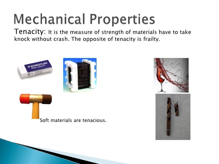 Characteristics Of The Materials