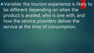 Characteristics of the tourism industry | PPTX