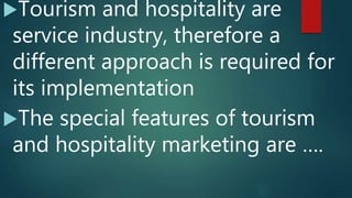 Characteristics of the tourism industry | PPTX