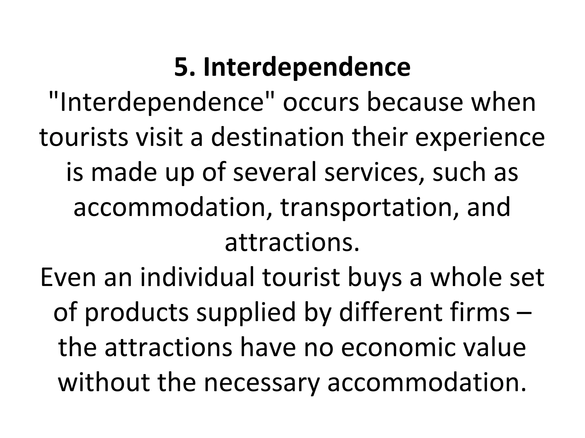 Characteristics of tourism | PPT