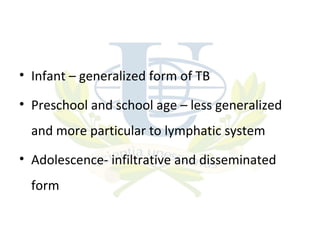 Characteristics of tuberculosis in children | PPT