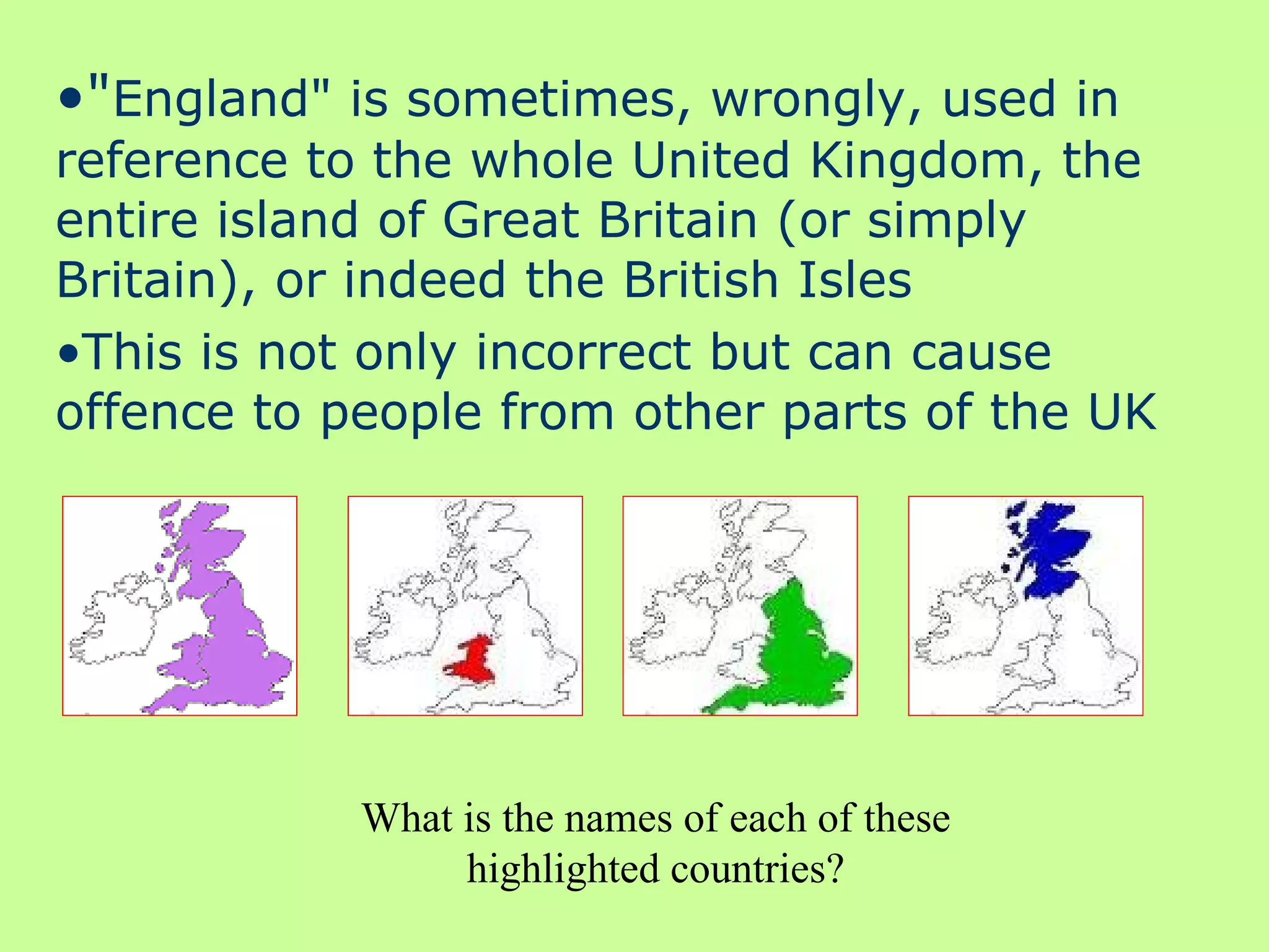 Characteristics Of Uk Countries | PPT