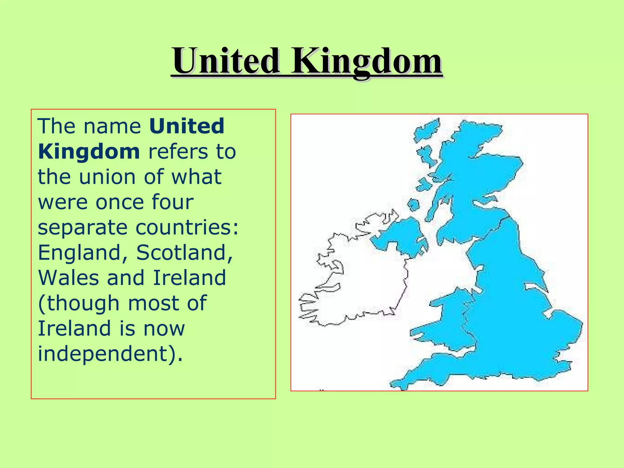Characteristics Of Uk Countries | PPT