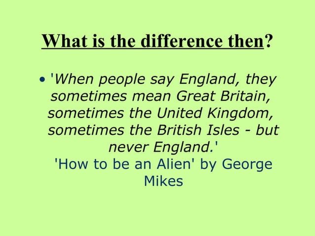 Characteristics Of Uk Countries | PPT