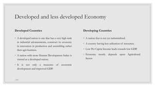 Characteristics of underdeveloped economies | PPTX