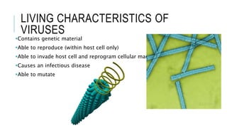 Characteristics of viruses | PPTX